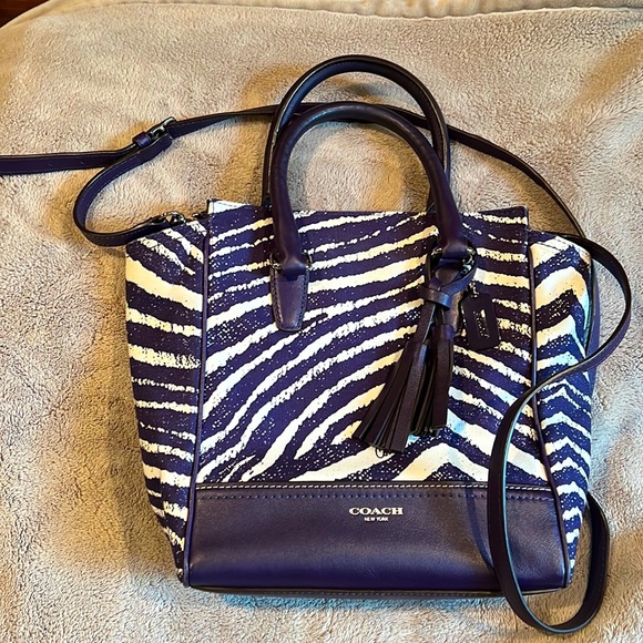Coach | Bags | Coach Purple Zebra Bag | Poshmark